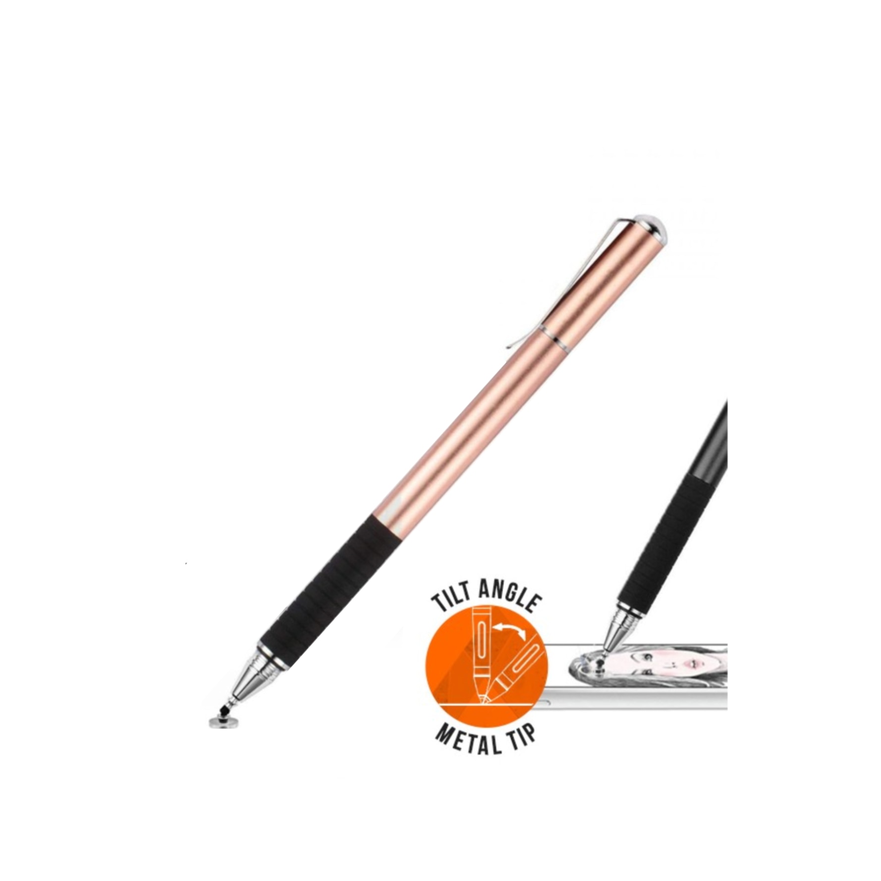 Писалка Stylus Pink с 2 края на употреба, идеална за таблети, телефони ...