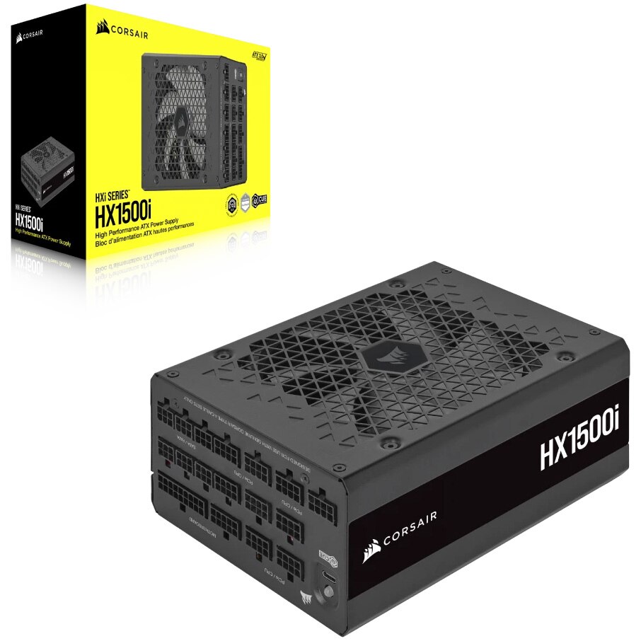 Sursa Corsair Hxi Series HX1500i, 80 PLUS Platinum, 1500W - eMAG.ro