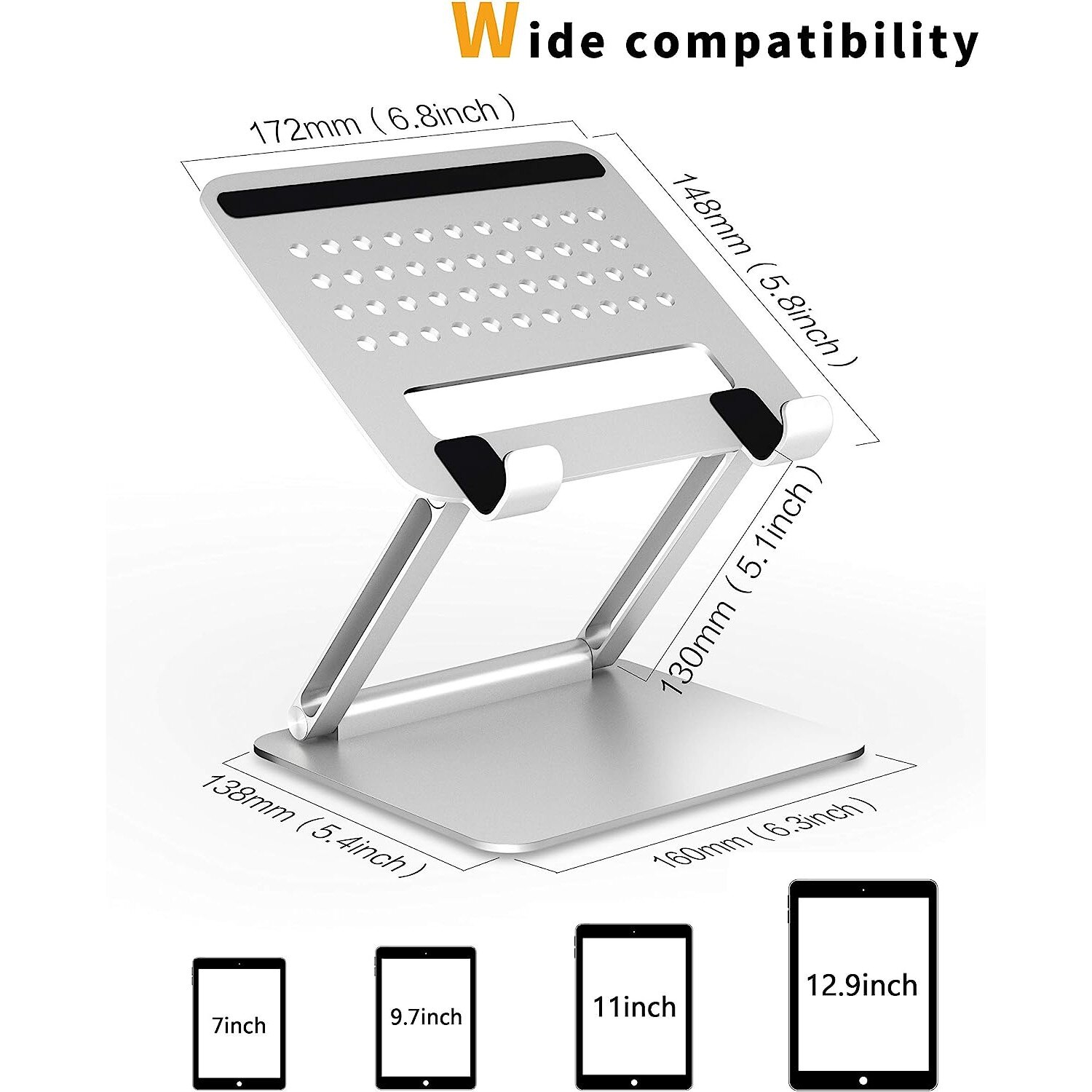 Suport pentru tableta reglabil cu mai multe unghiuri din aluminiu 7-13 ...