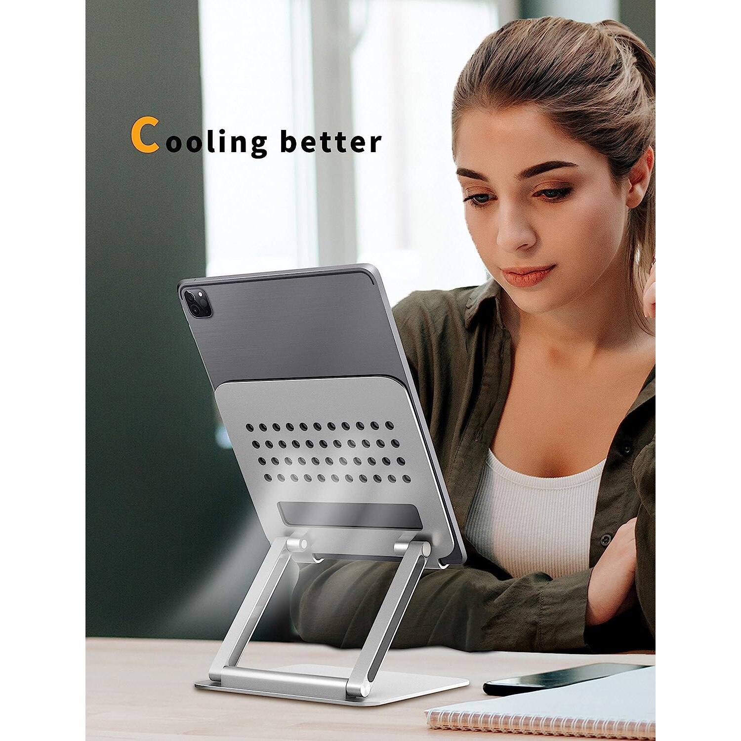 Suport pentru tableta reglabil cu mai multe unghiuri din aluminiu 7-13 ...