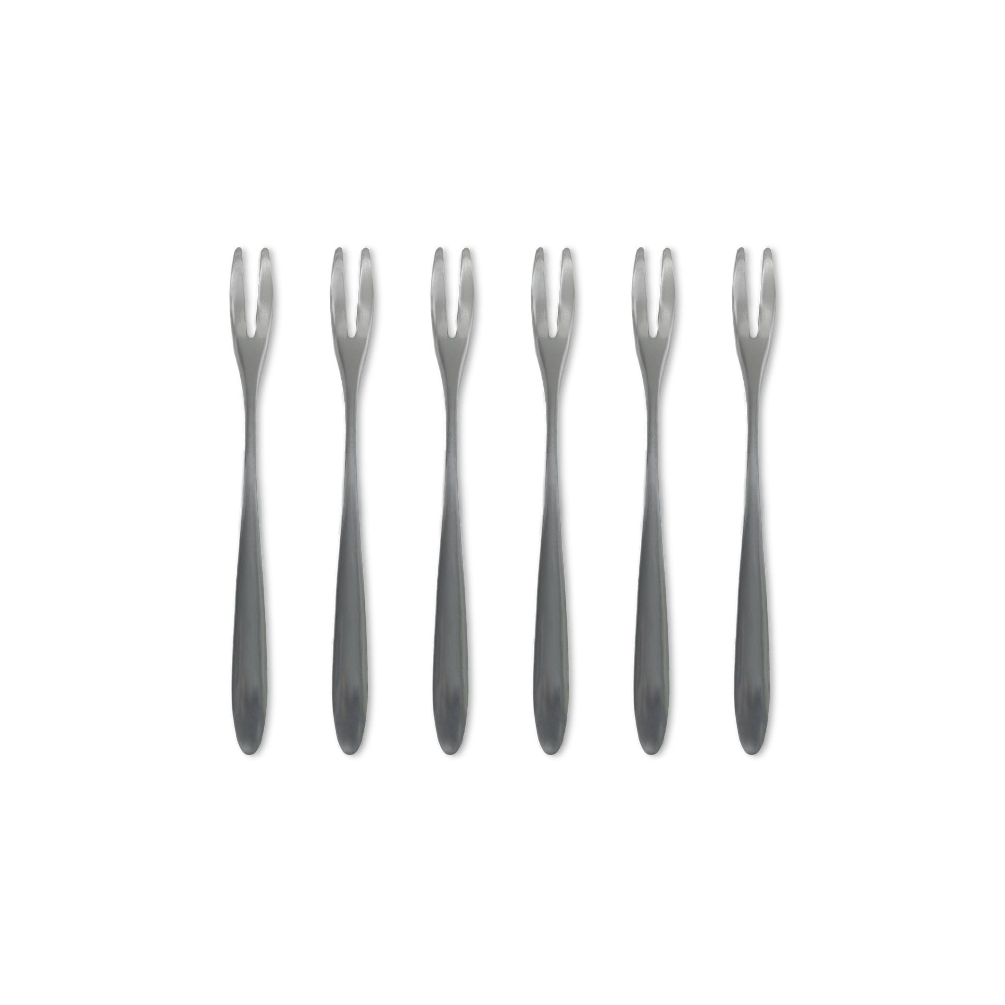 Set 6 furculite pentru gustare, Byon, Inox, 12.5 cm, Argintiu - eMAG.ro