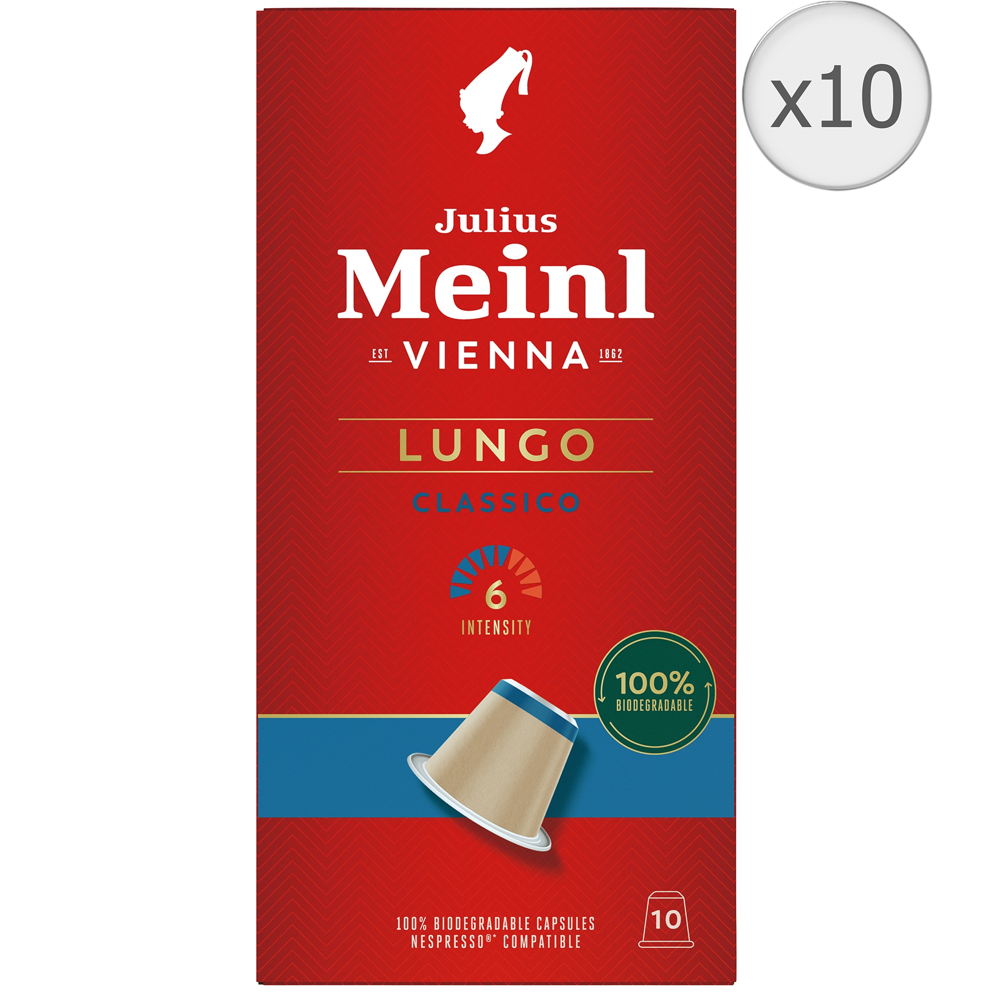 Set 10 x Capsule cafea Julius Meinl Lungo Classico, compatibile ...