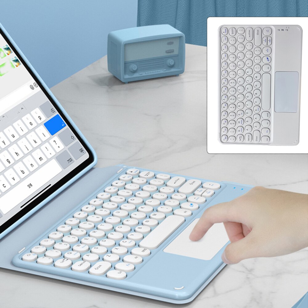 10 инча Bluetooth сензорна клавиатура, бяла - eMAG.bg