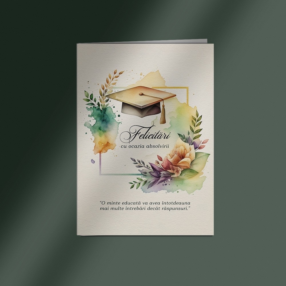 Felicitare Absolvire Graduation Blush Student, Zizula Cards, 105 X 150 ...