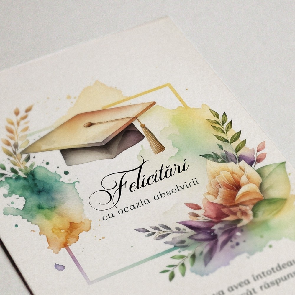 Felicitare Absolvire Graduation Blush Student, Zizula Cards, 105 X 150 ...