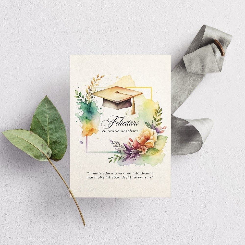 Felicitare Absolvire Graduation Blush Student, Zizula Cards, 105 X 150 ...