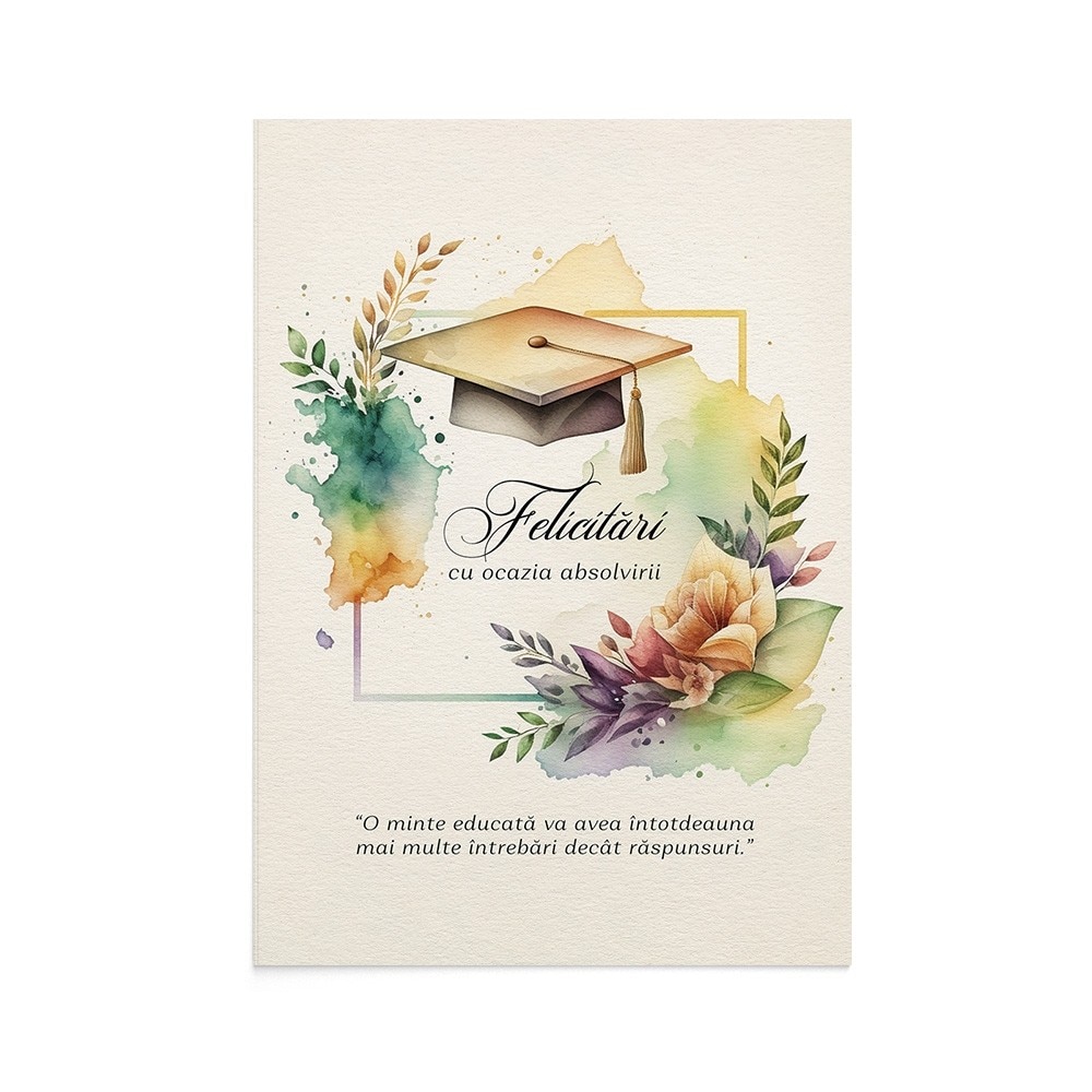 Felicitare Absolvire Graduation Blush Student, Zizula Cards, 105 X 150 ...