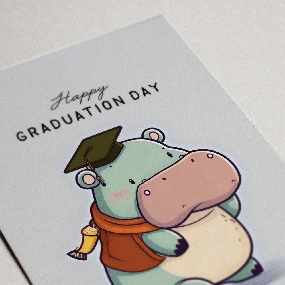 Felicitare Absolvire Hippo Graduation Student, Zizula Cards, 105 X 150 ...