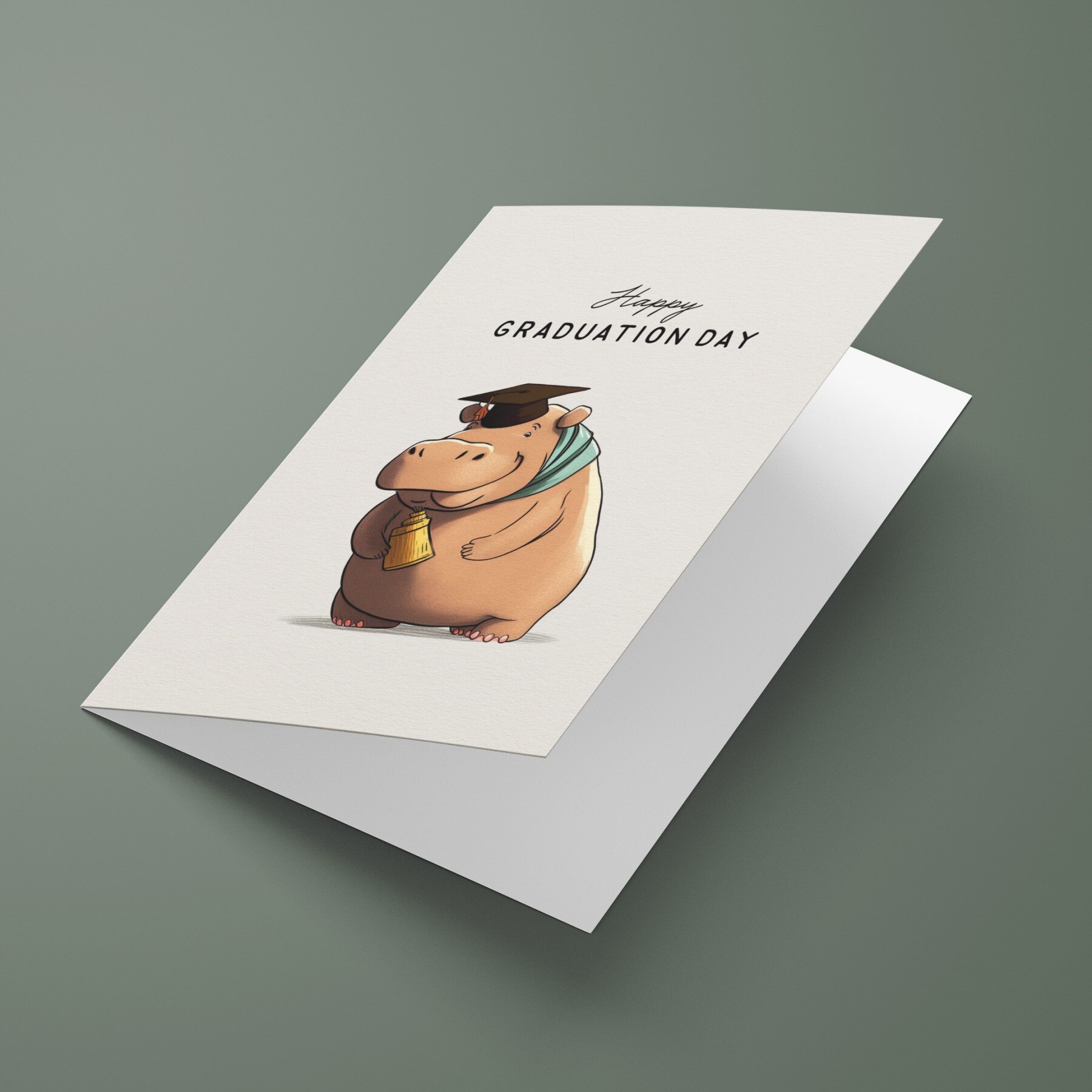 Felicitare Absolvire Happy Hippo Graduation Student, Zizula Cards, 105 ...