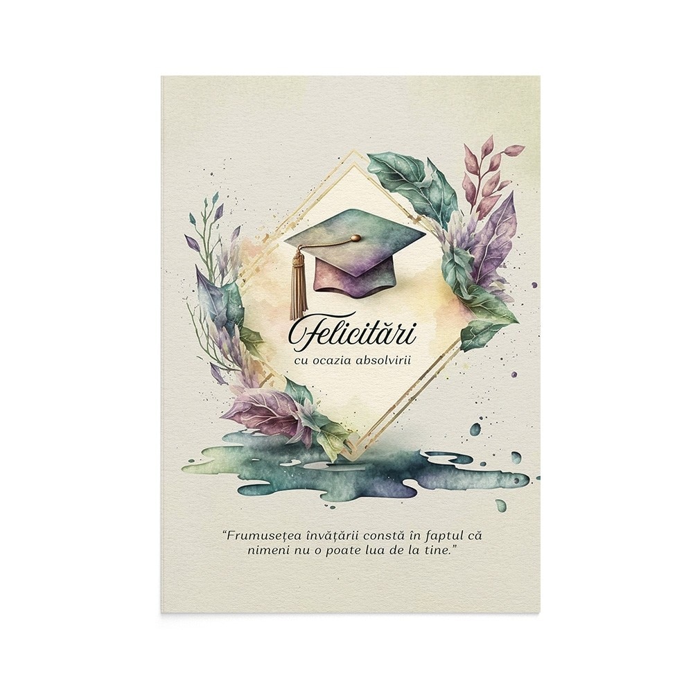 Felicitare Absolvire Graduation Frame Student, Zizula Cards, 105 X 150 ...