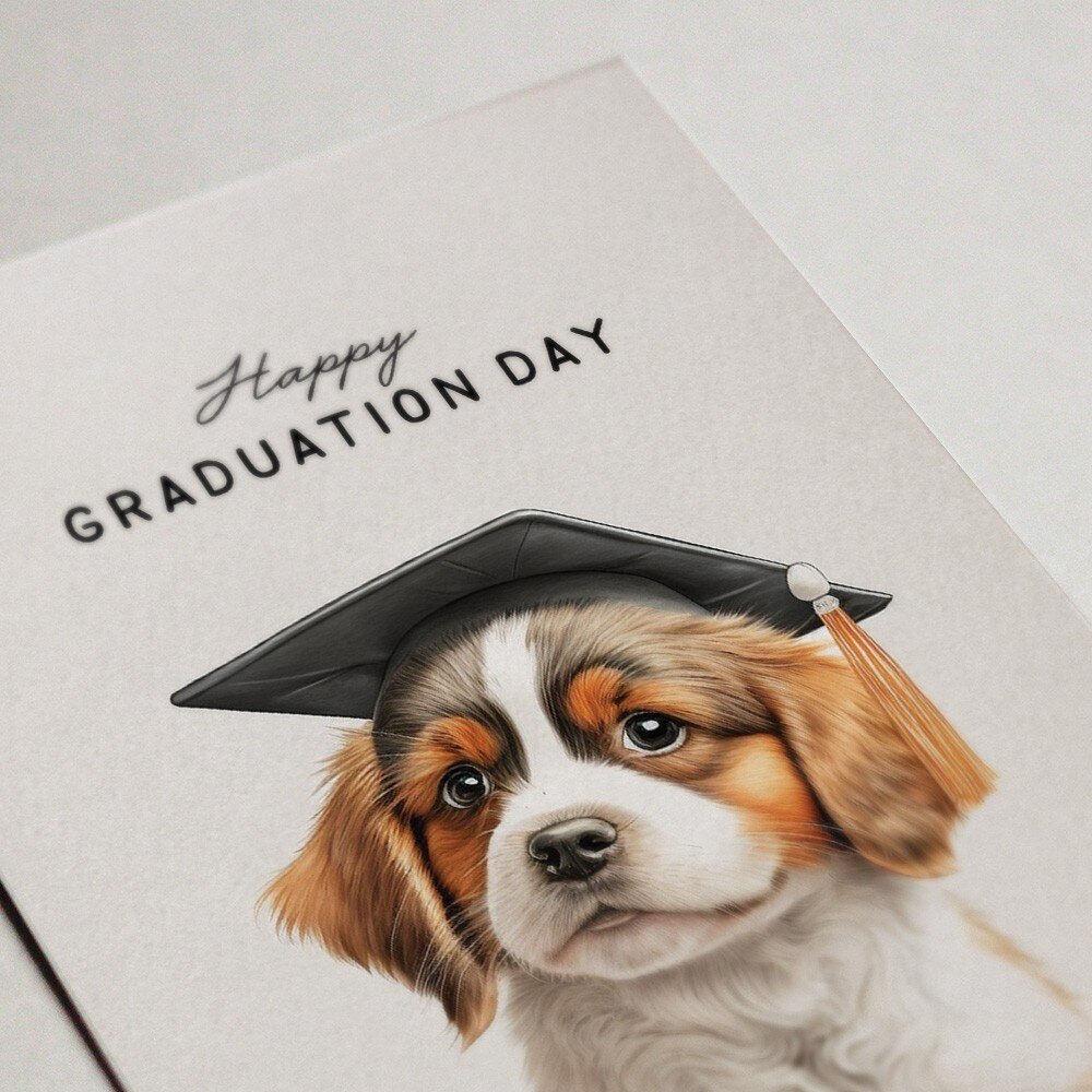 Felicitare Absolvire Smart Dog Graduation Student, Zizula Cards, 105 X ...