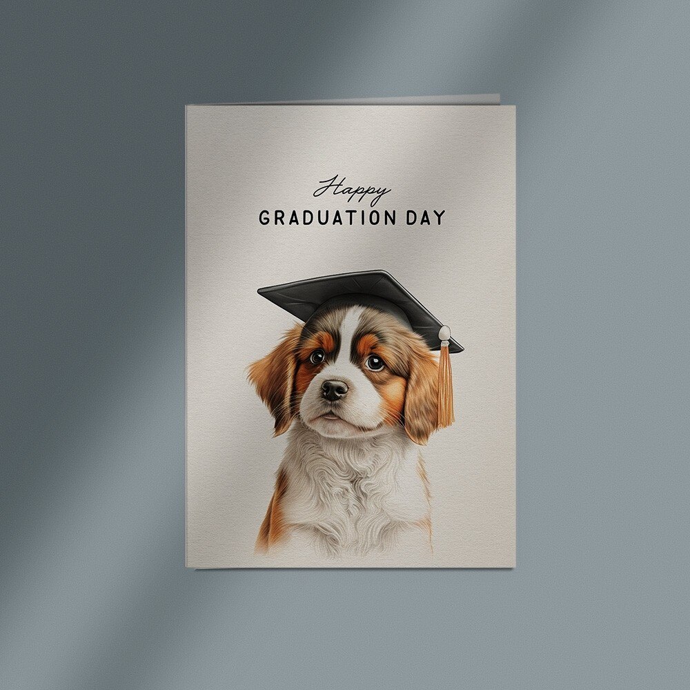 Felicitare Absolvire Smart Dog Graduation Student, Zizula Cards, 105 X ...