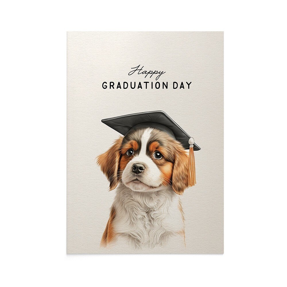 Felicitare Absolvire Smart Dog Graduation Student, Zizula Cards, 105 X ...