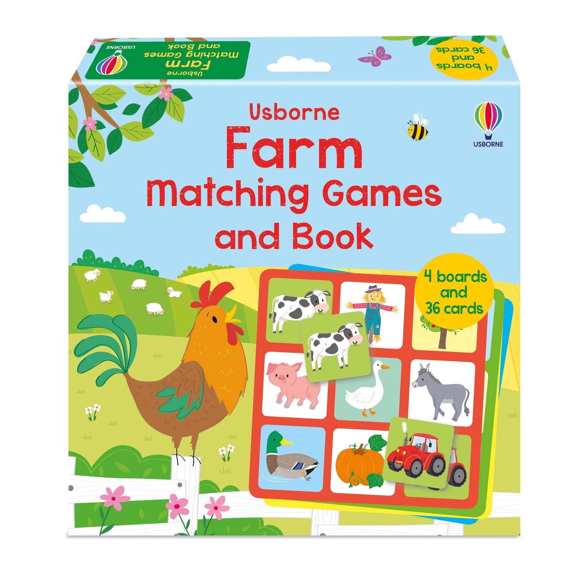 Carte pentru copii, Usborne, Farm Matching Games and Book, 3+ ani - eMAG.ro