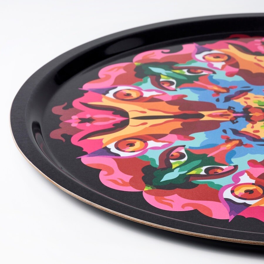 Tava cu design multicolor pentru servire, 56 cm - eMAG.ro