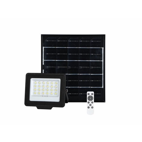Proiector led cu panou solar 5V 5W BAT 5Ah 350LM IR 30W - eMAG.ro