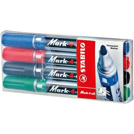 Перманентен маркер Stabilo Mark-4-all, 651, F, Кръгъл връх, 1.5 – 2.5 ...