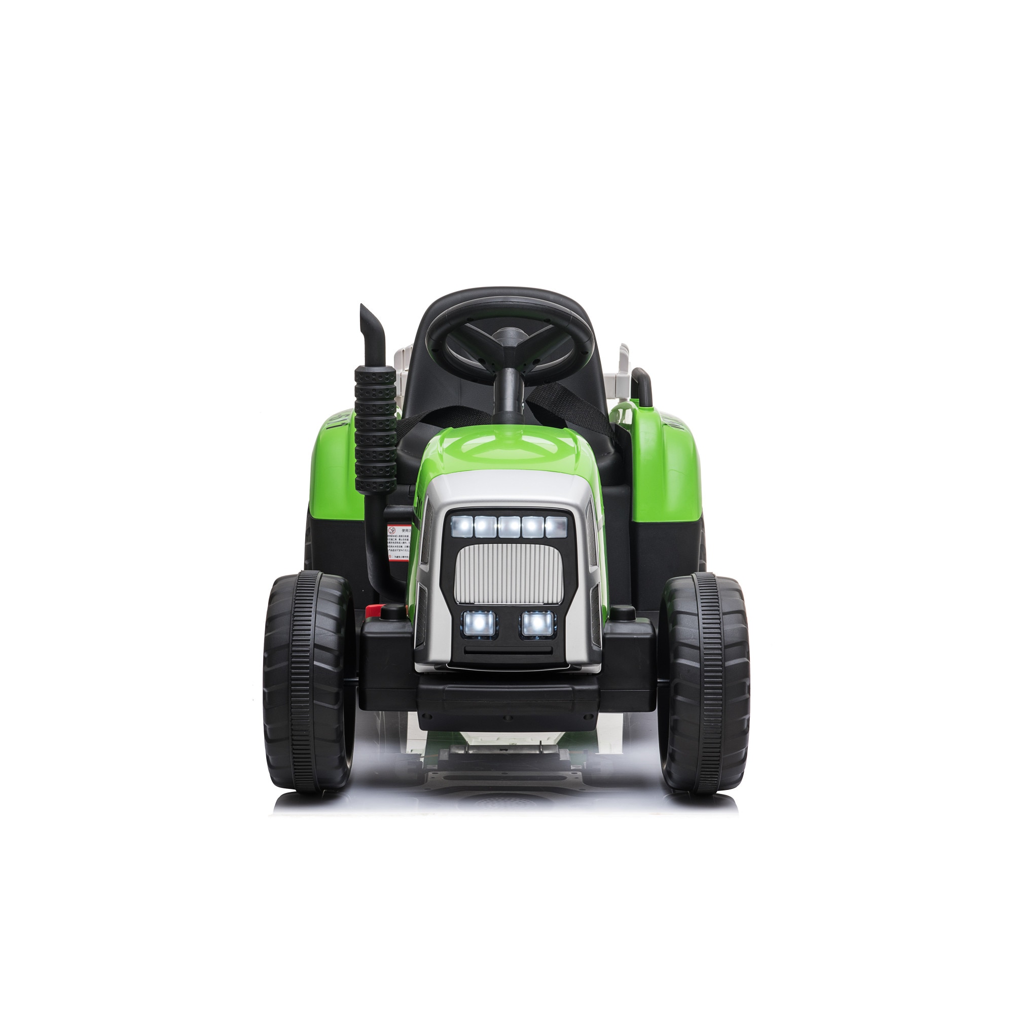Tractor electric pentru copii Manini 12V4.5AH, 2 motoare 25W, Verde ...