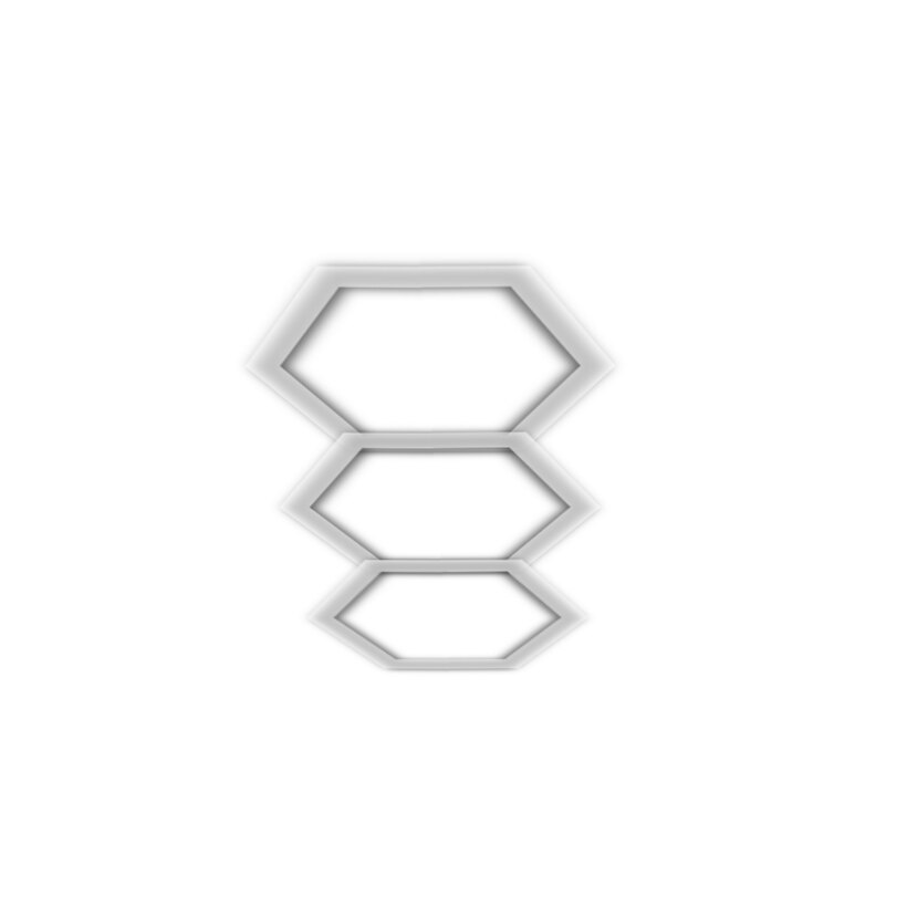 Sistem Iluminat LED Hexagonal, VIVID, 970x2490mm, 96W/ora, 6400K, Corp ...