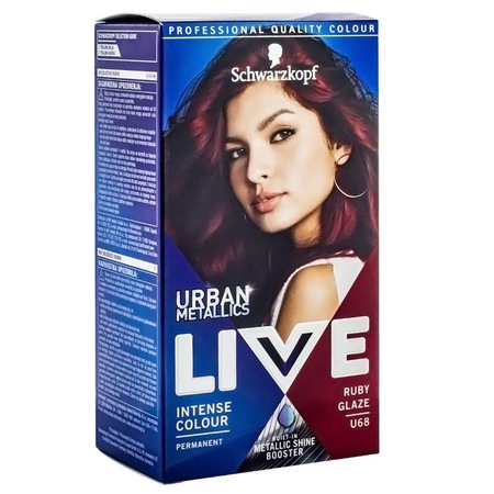 Vopsea de par permanenta, Schwarzkopf, Urban Metallics Live ColorU68 ...
