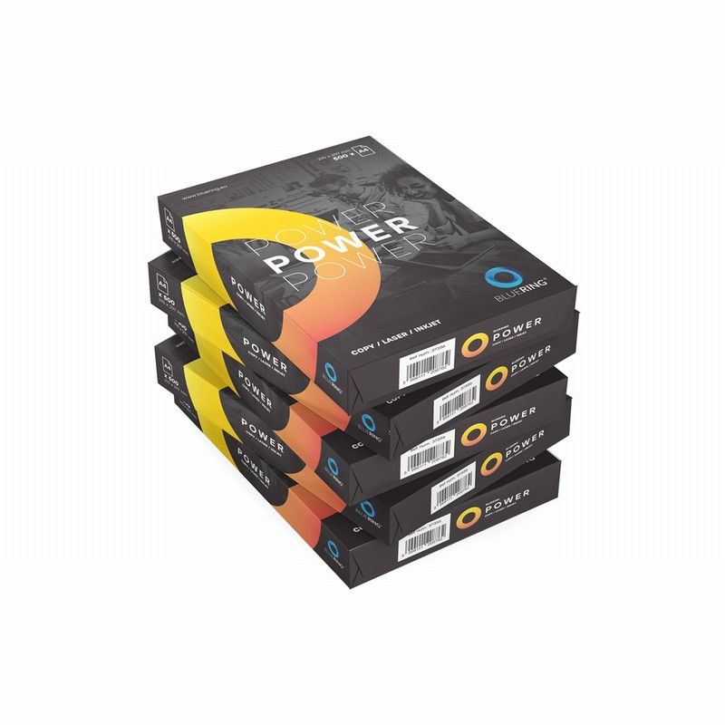 Set 5 Topuri de Hartie Copiator A4 Bluering Power, 500 Coli/Top, 80 g ...