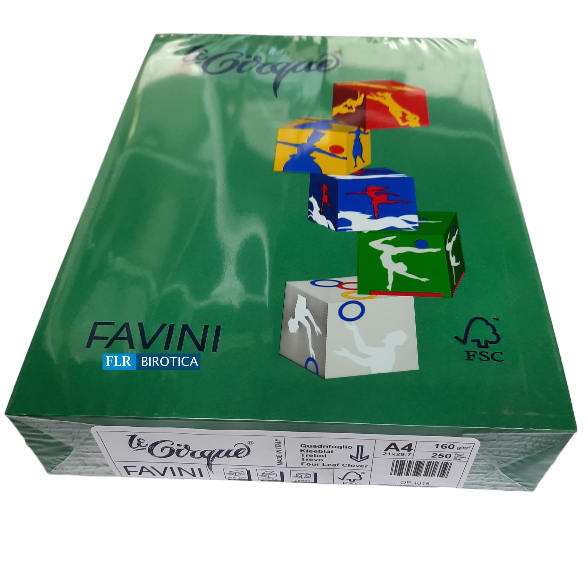 Carton verde padure colorat A4, FLR FAVINI, 160 gr/mp 250 coli/top ...
