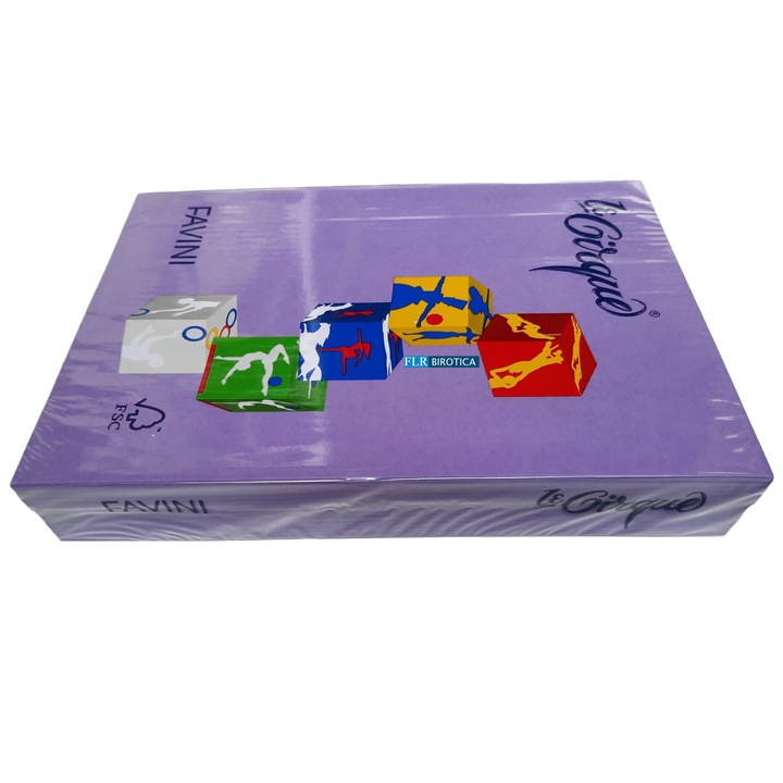 Carton mov colorat A4, FLR FAVINI, 160 gr/mp 250 coli/top, tip hartie ...