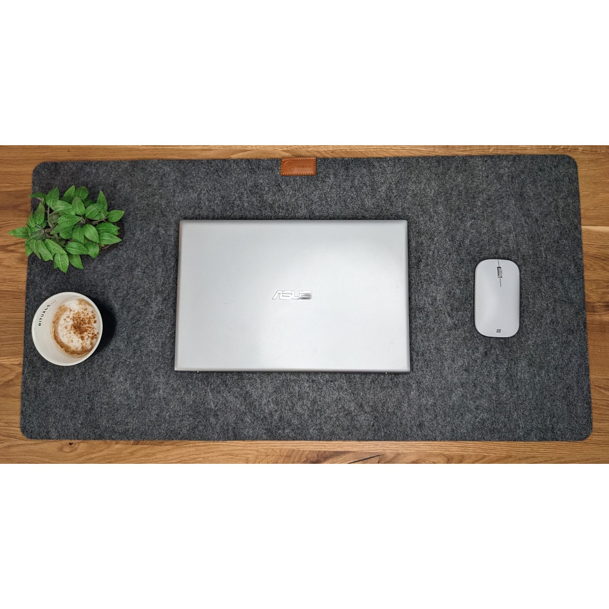 Gaudere egérpad, asztali szőnyeg, 80x40, szürke, egyszerűen szürke ...