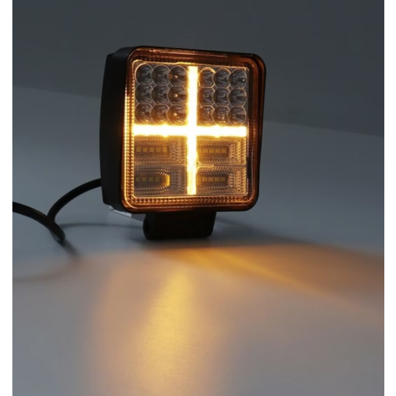 Lampa Led Stroboscopica Bicolor Alb si Galben 108W Proiector 12V / 24V ...