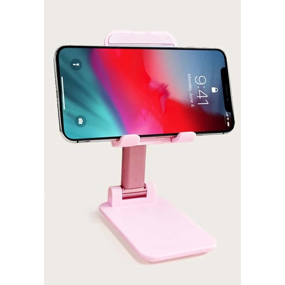 Suport telescopic pentru telefon cu oglinda, roz - eMAG.ro