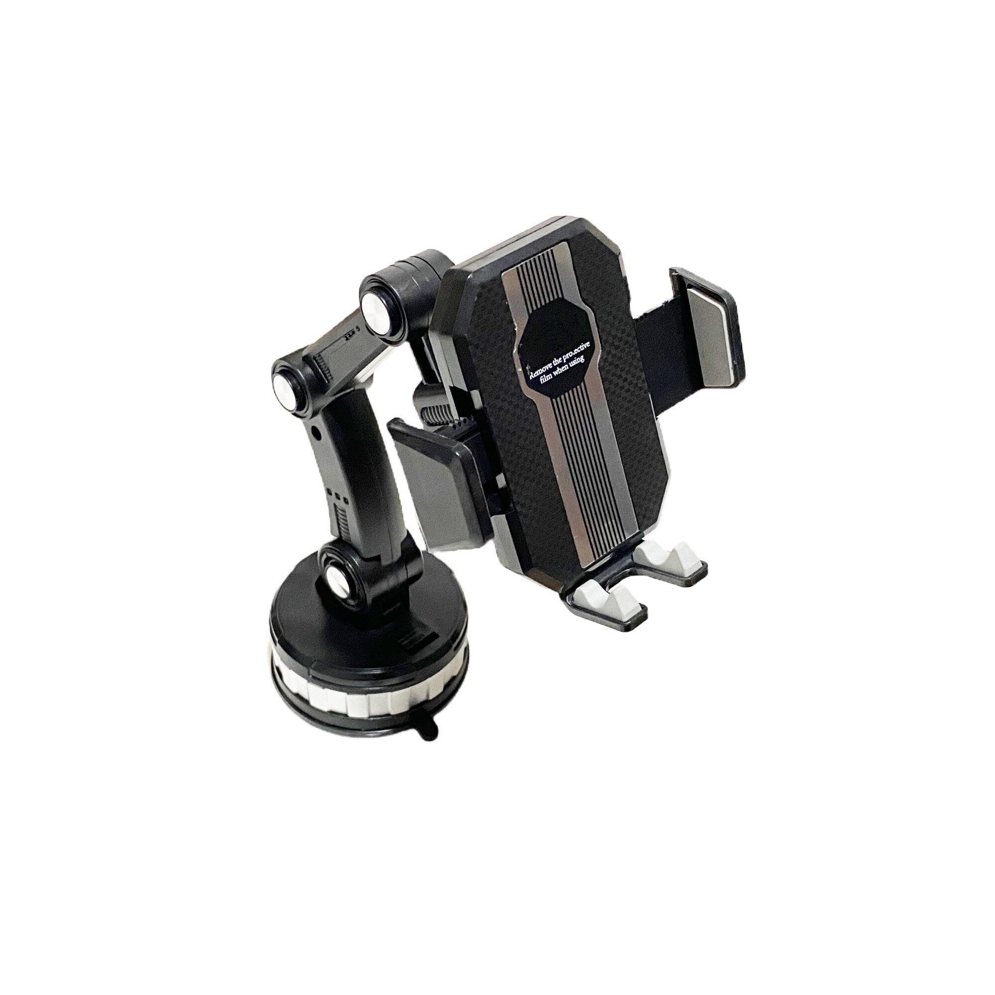 Suport auto telefon cu ventuza, Brat extensibil, Rotire 360, negru ...