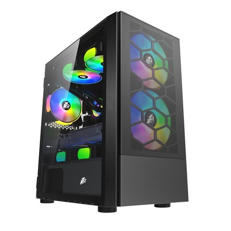 Carcasa 1STPLAYER Gaming X4-M, Micro-ATX, RGB, Mid-Tower, fara sursa ...