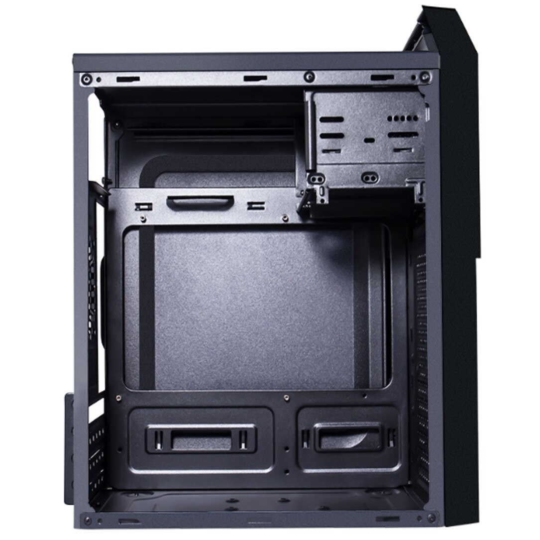 Carcasa 1STPLAYER office MC2, Micro-Tower, fara sursa, culoare neagra ...