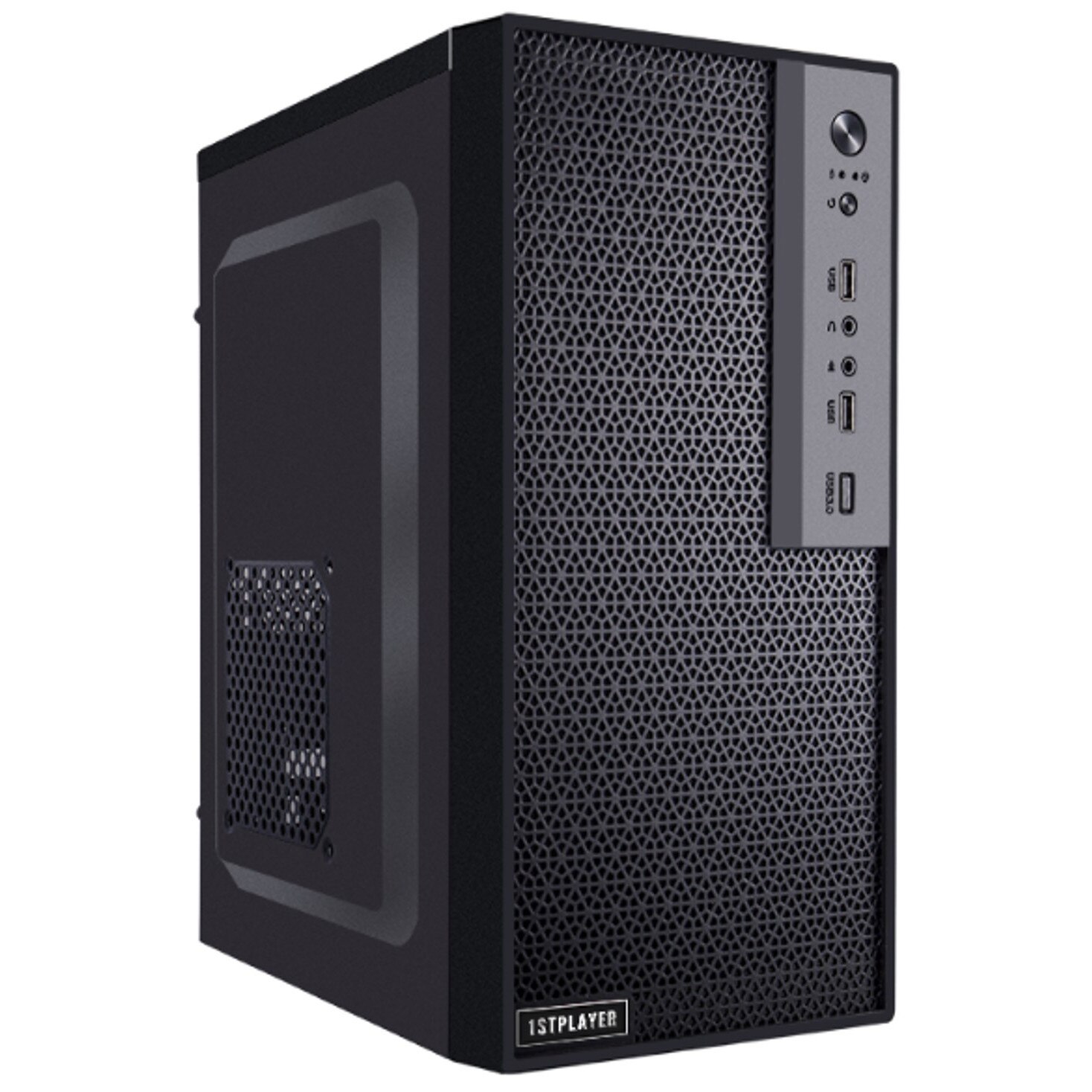 Carcasa 1STPLAYER office MC2, Micro-Tower, fara sursa, culoare neagra ...
