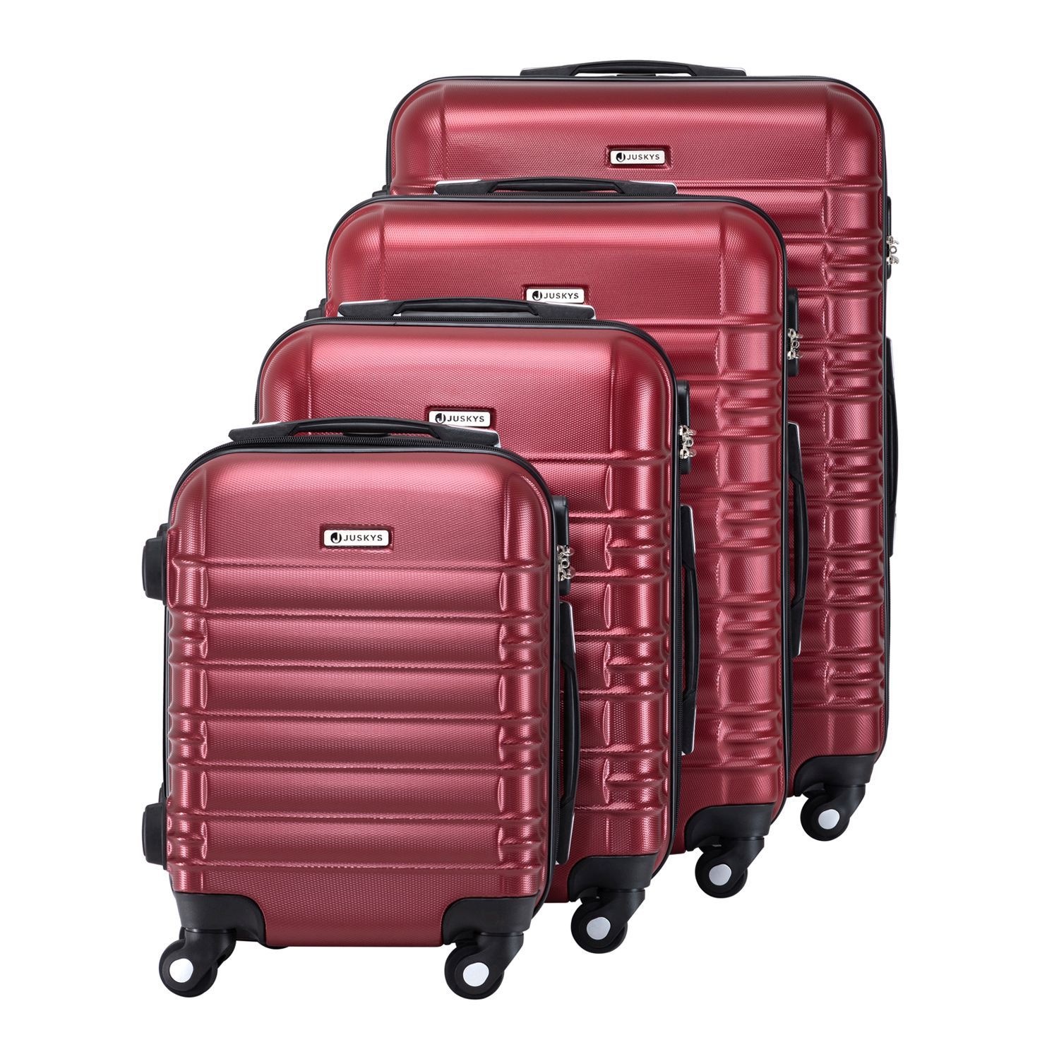 Set 4 trolere de diferite dimensiuni, S-M-L-XL, ABS, roti robuste de ...