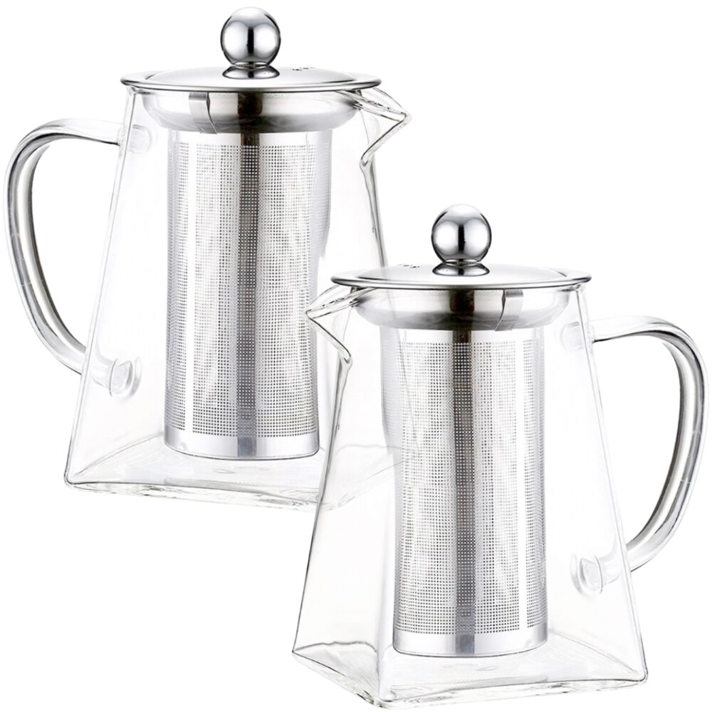 Set 2 ceainice cu infuzor Quasar & Co.®, 550 ml, recipiente pentru ceai ...