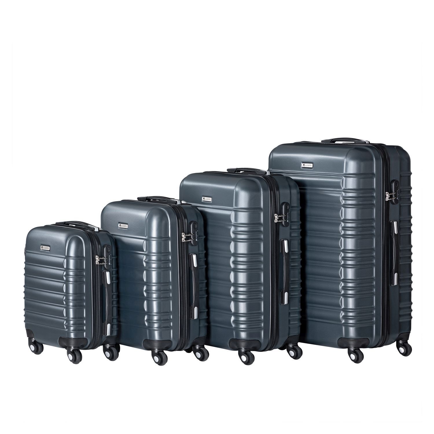 Set 4 trolere de diferite dimensiuni, S-M-L-XL, ABS, roti robuste ...