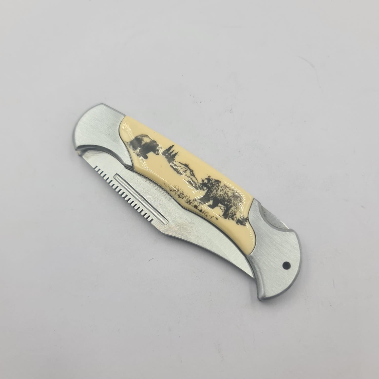 Cutit cu Deschidere Manuala, Model URS, Lama Zimtata, Agatatoare, 19 cm ...