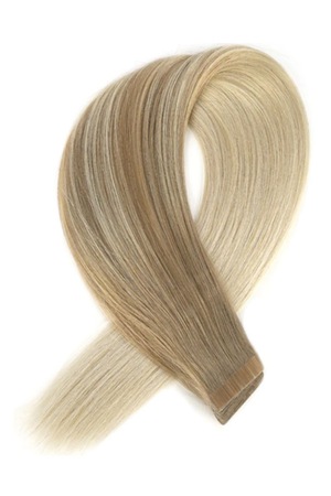 Extensii cu Banda Balayage Par Natural Blond Cu Saten Tape On 60 CM ...