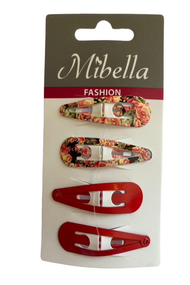 Set 4 agrafe de par metal Mibella, multicolor, 5cm - eMAG.ro