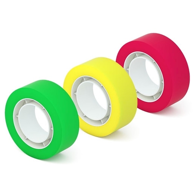 Banda adez ErichKrause Highlighter, set 3 bucati, 18 mm x 20 m ...