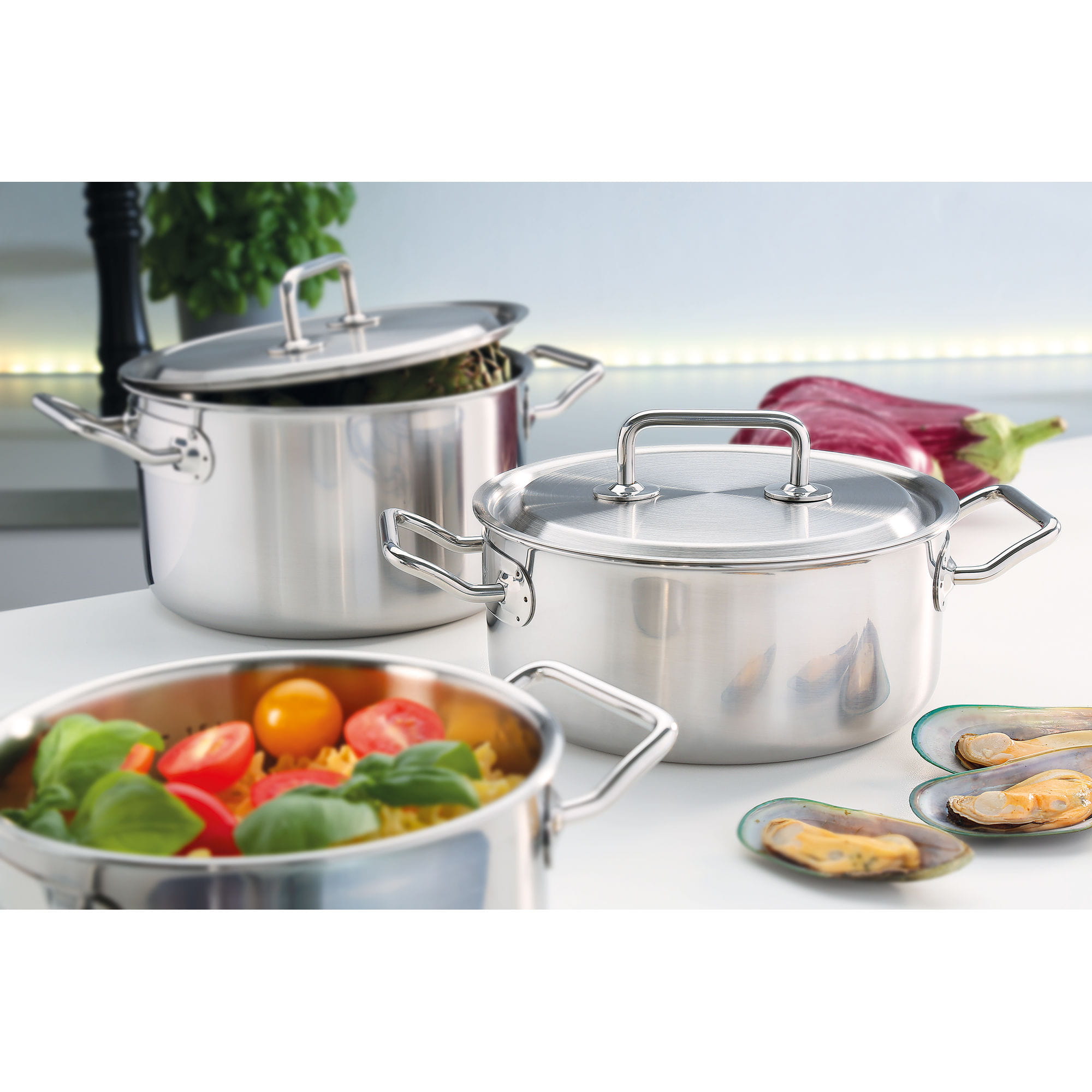 Set 4 oale, Spring, Otel, 4 dimensiuni, Argintiu - eMAG.ro