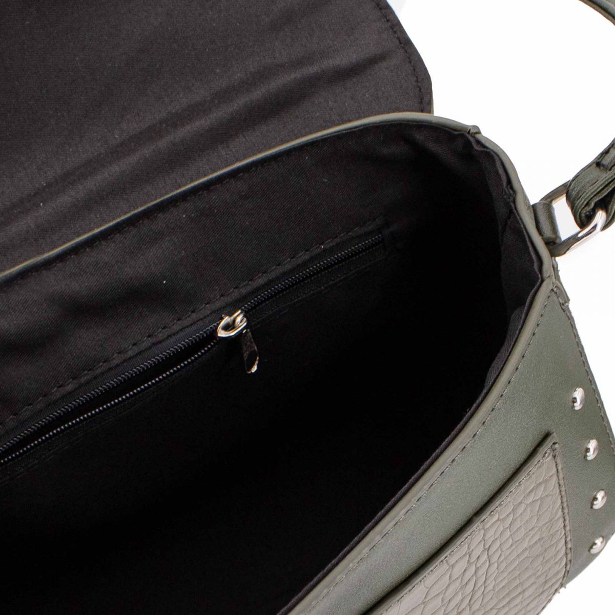 Geanta crossbody cu bareta reglabila, Manoukian Paris, Berry, Kaki ...