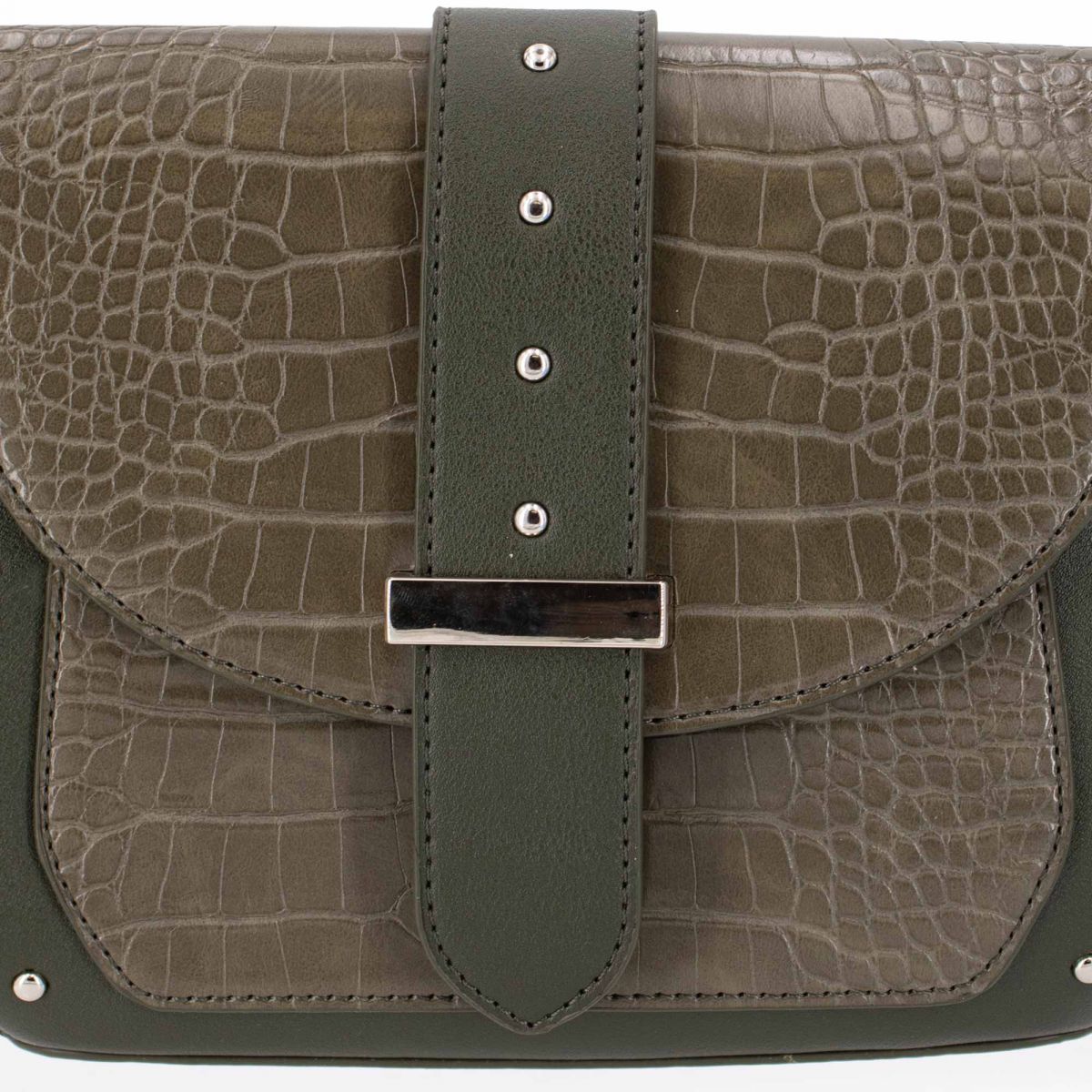 Geanta crossbody cu bareta reglabila, Manoukian Paris, Berry, Kaki ...