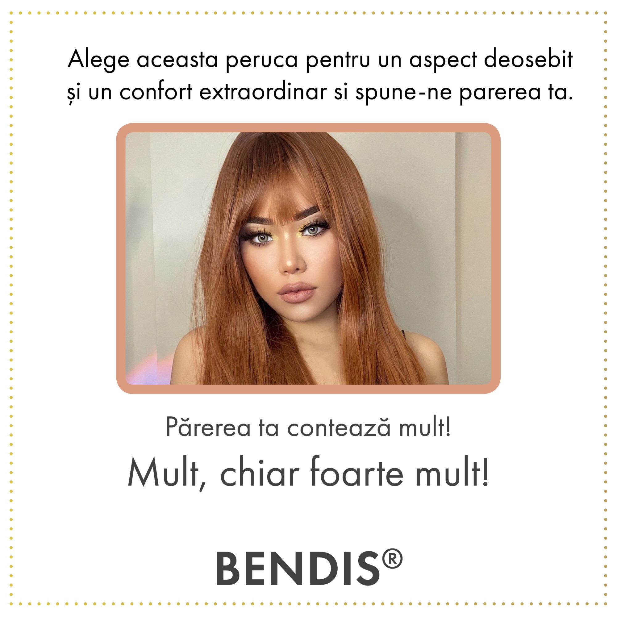 Peruca dama, culoarea Roscat aramiu, fibra Premium Futura Heat cu ...