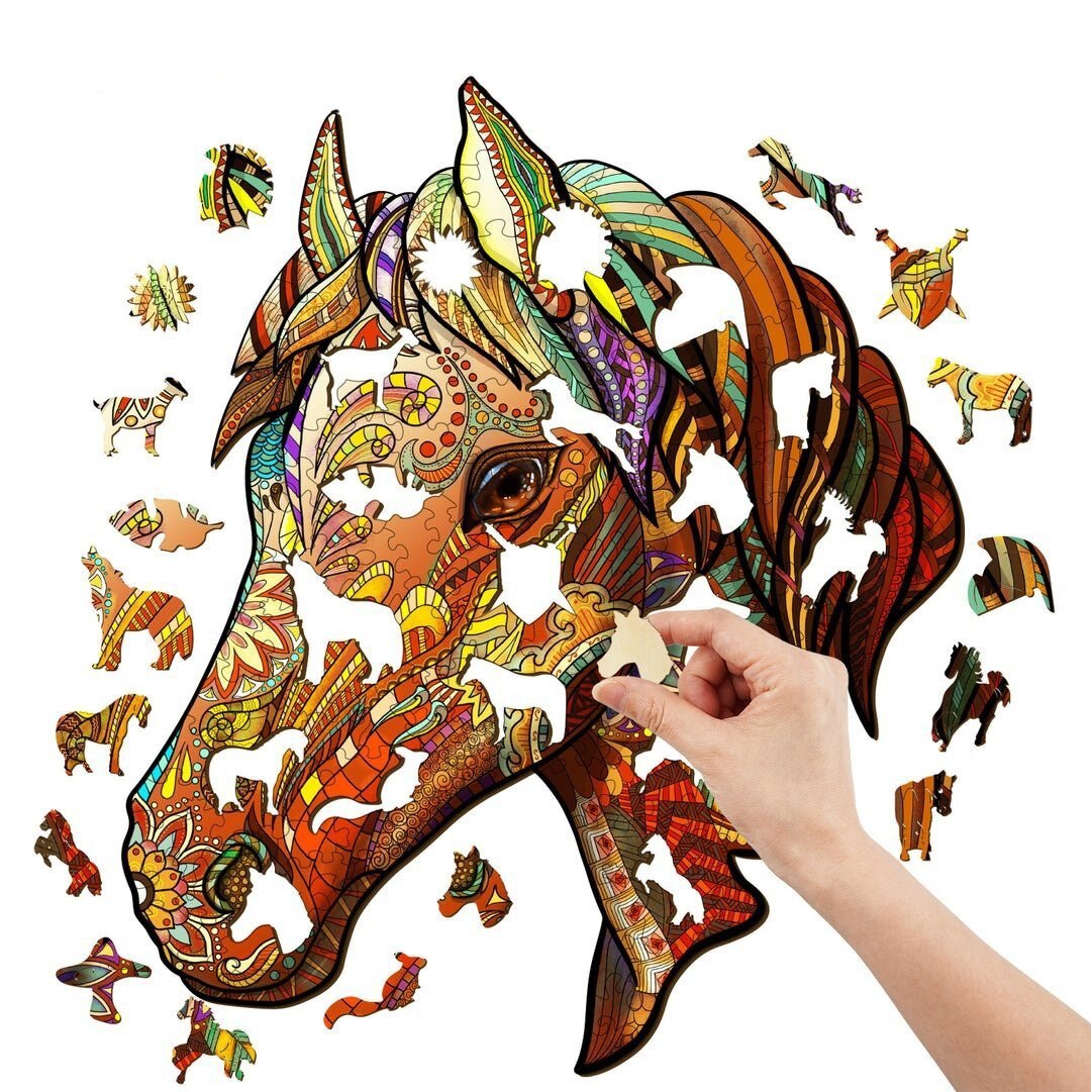 Puzzle din lemn, Moments, Lemn, Cal De Poveste, L, 300 elemente - eMAG.ro