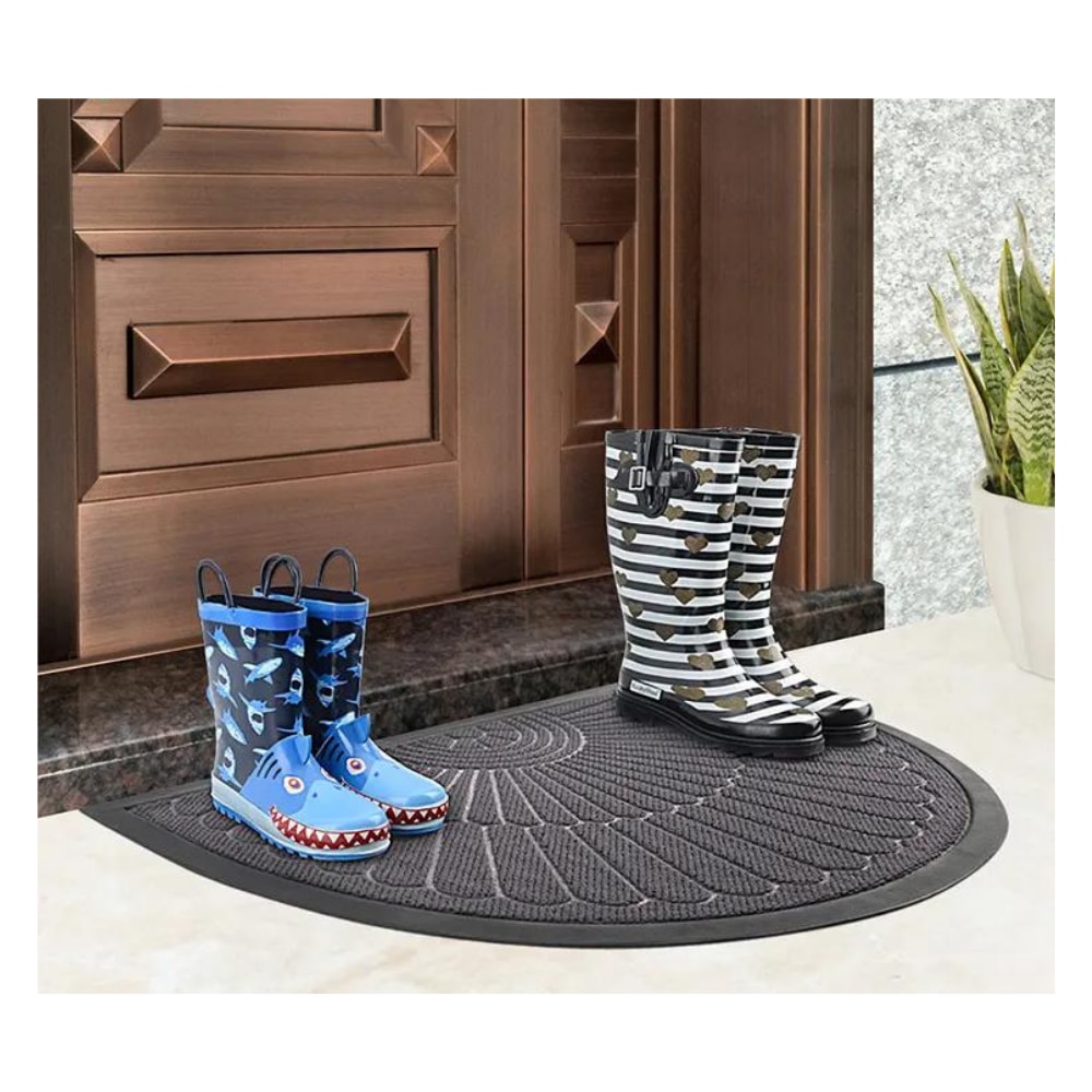 Covoras intrare, rezistent, cauciuc si polipropilena, semicerc, DM21 ...