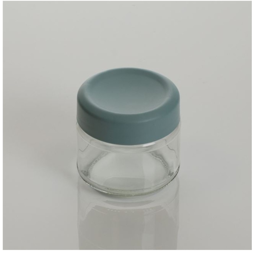 Set 6 borcane de depozitare, capac cu filet, plastic/sticla, verde ...