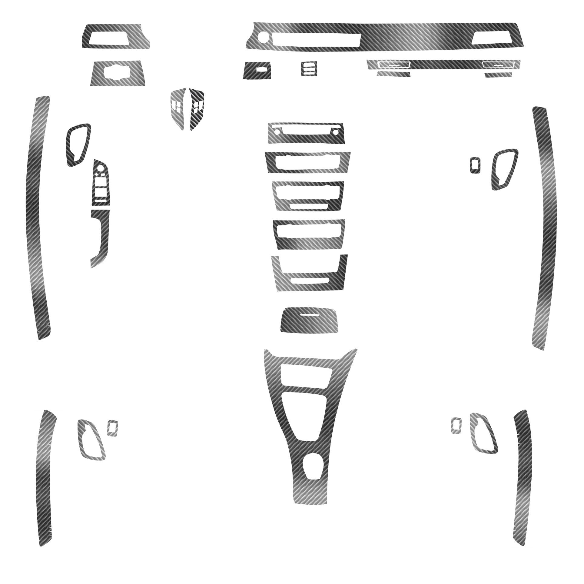 Set 27 piese BMW e90 Seria 3 Dedicate, Trim Folie 3D Carbon Premium ...