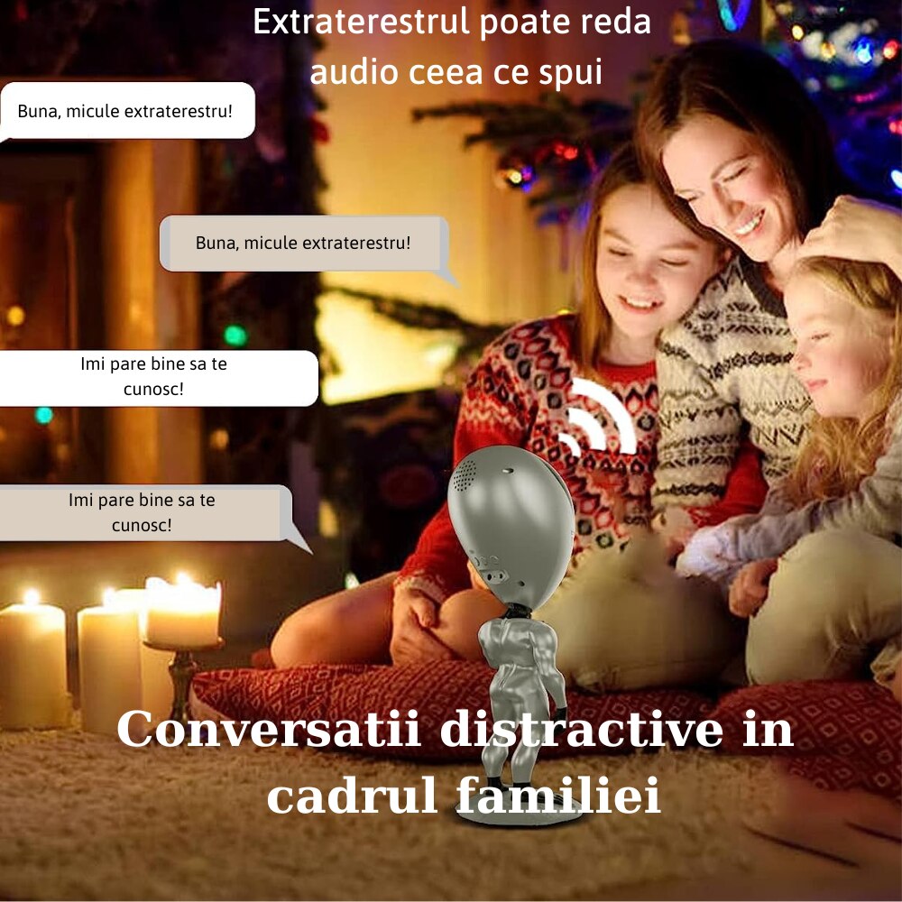 Proiector de stele tip alien SpectrumPoint®, galaxie 3D cu telecomanda ...